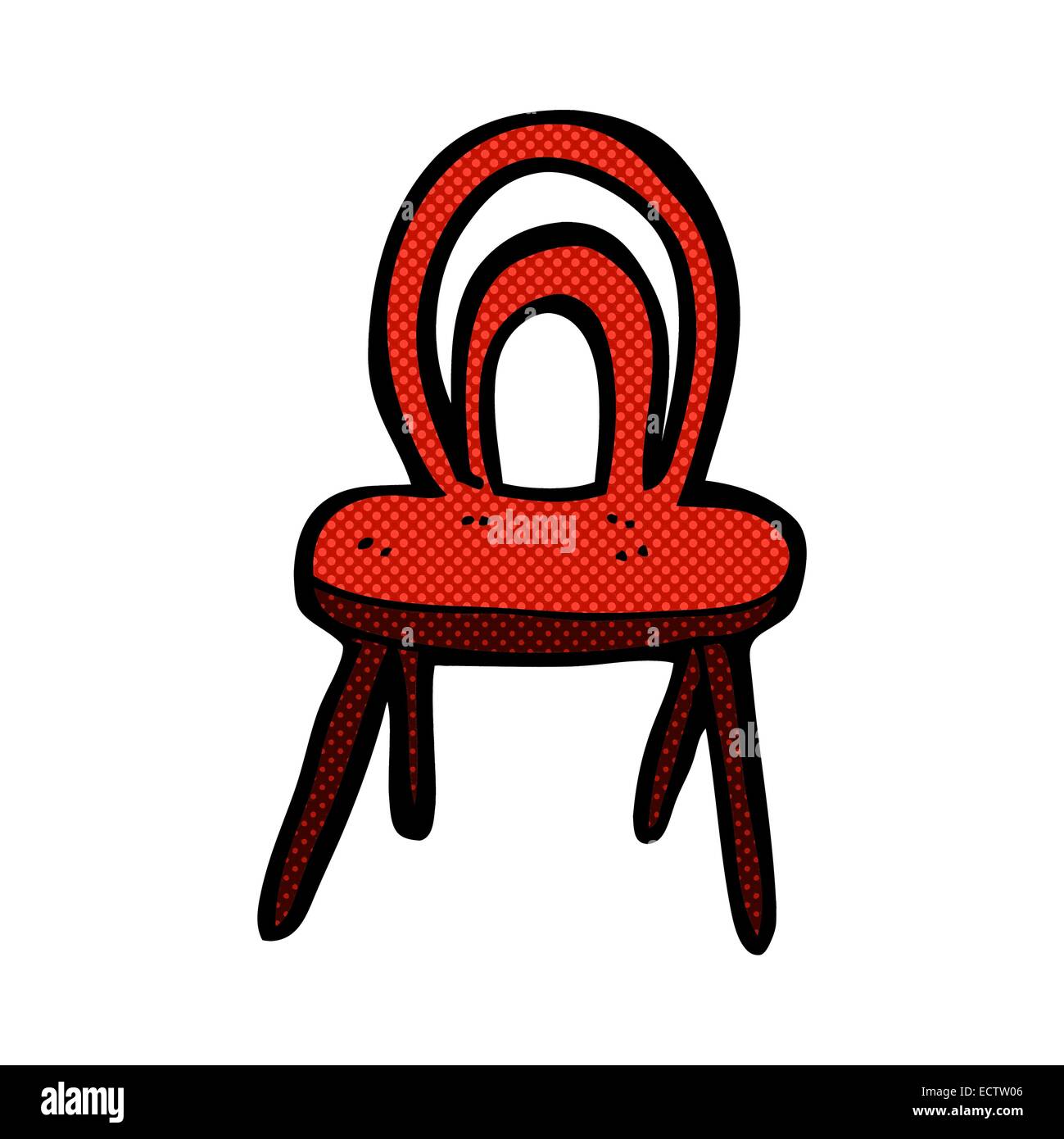 retro comic book style cartoon chair Stock Vector Image & Art - Alamy