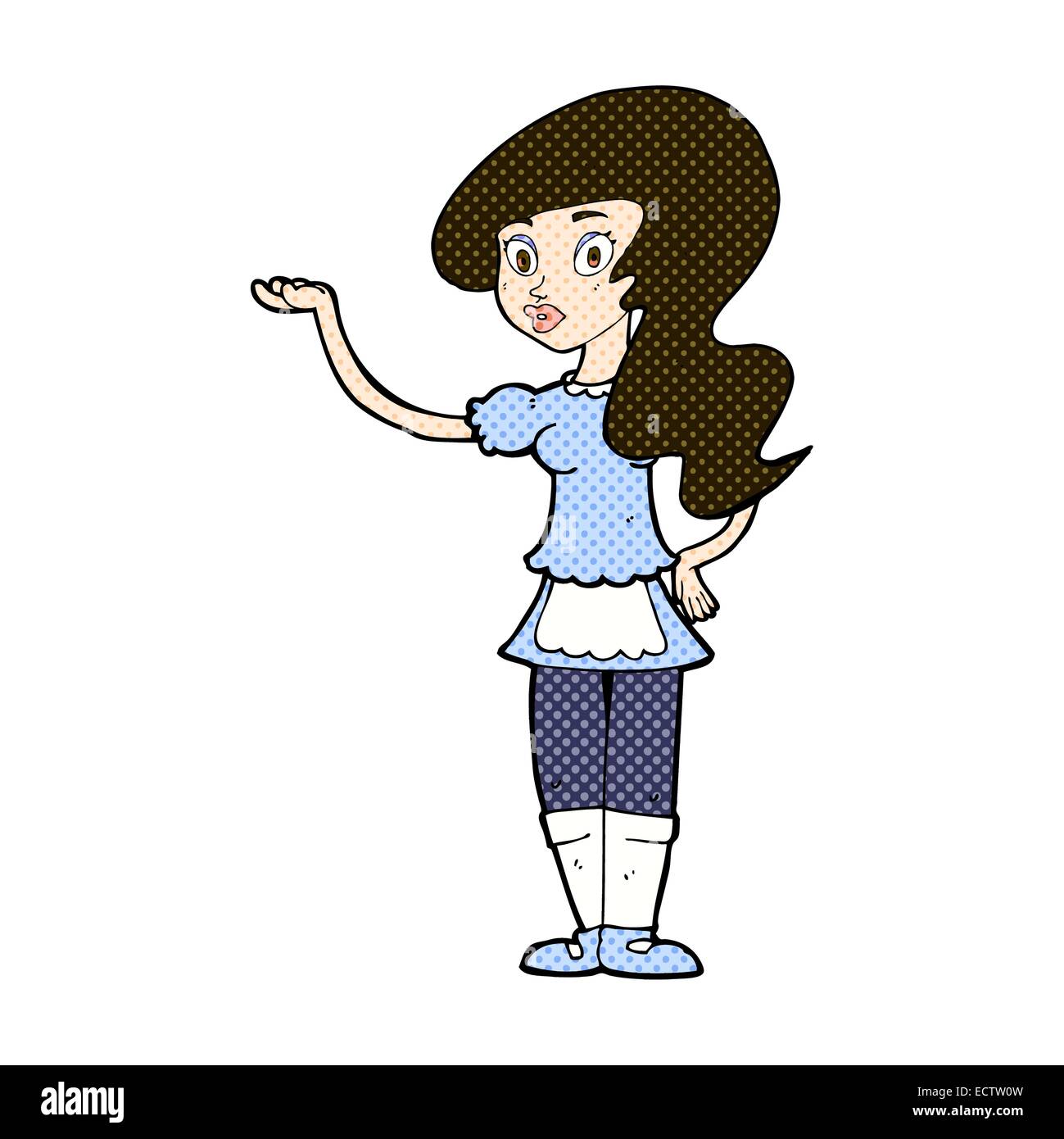 retro comic book style cartoon waitress Stock Vector Image & Art - Alamy