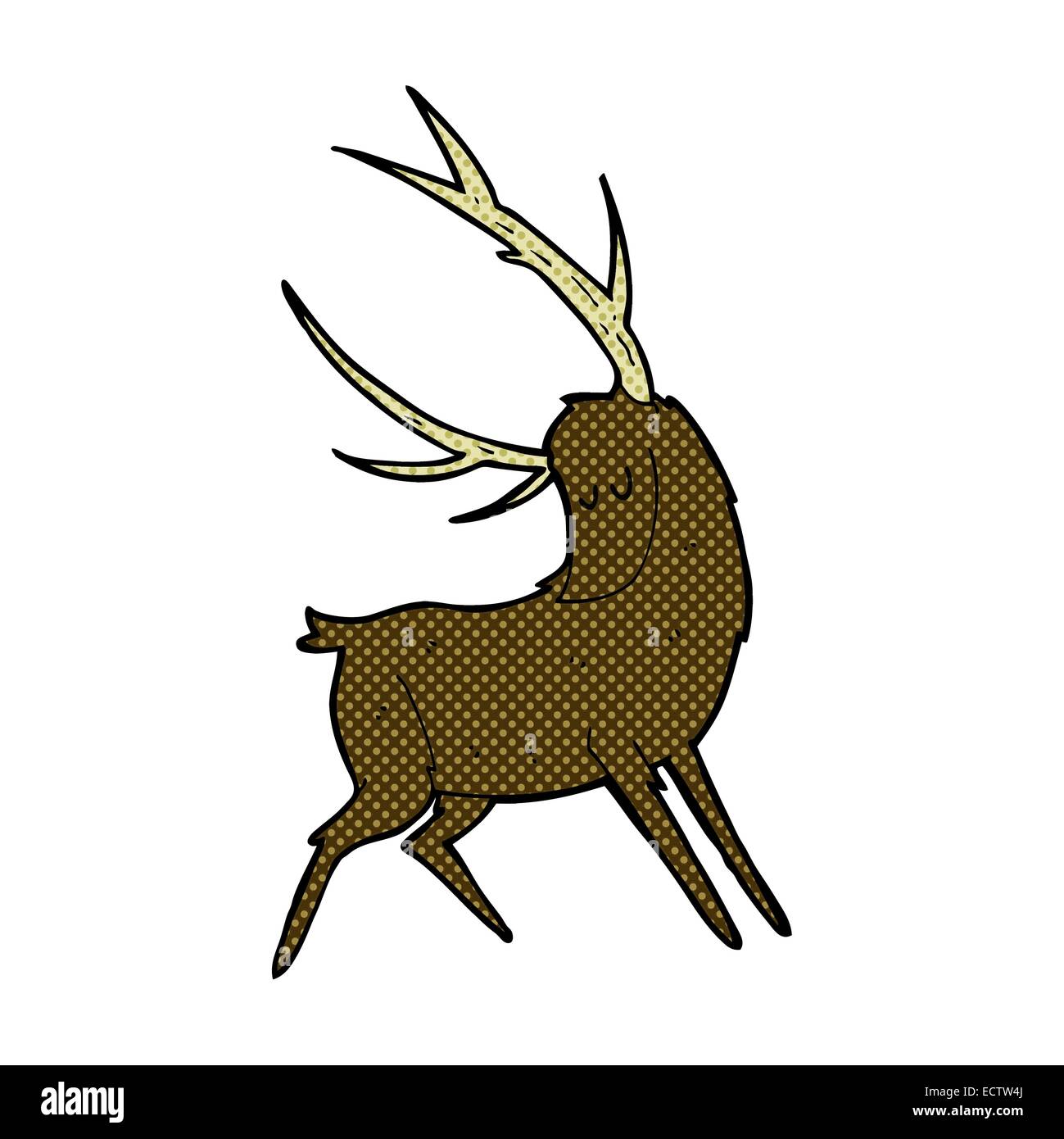 retro comic book style cartoon stag Stock Vector Image & Art - Alamy
