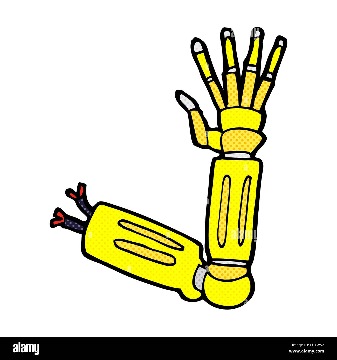 retro comic book style cartoon robot arm Stock Vector Image & Art - Alamy
