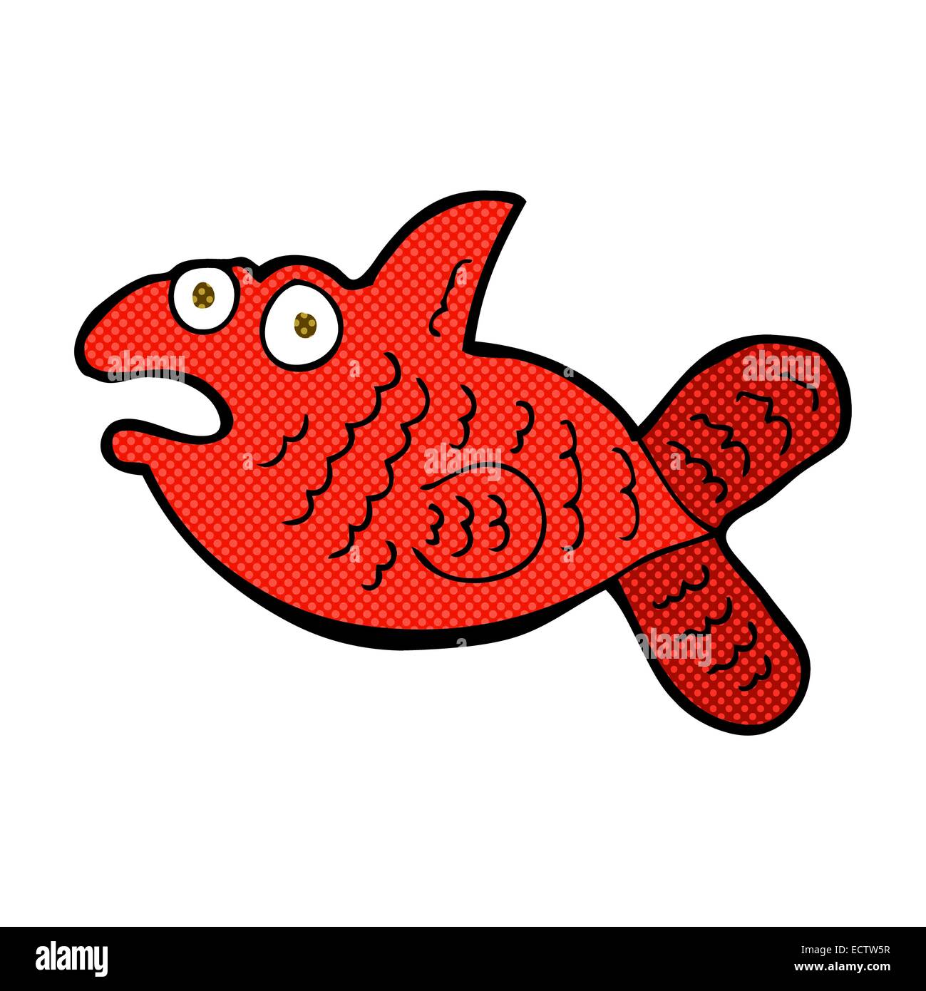 retro comic book style cartoon fish Stock Vector Image & Art - Alamy