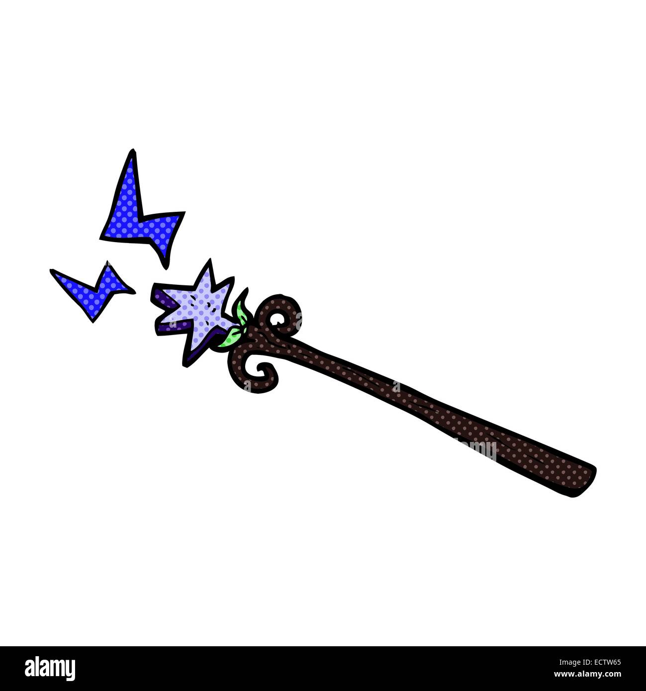 retro comic book style cartoon magic wand Stock Vector Image & Art - Alamy