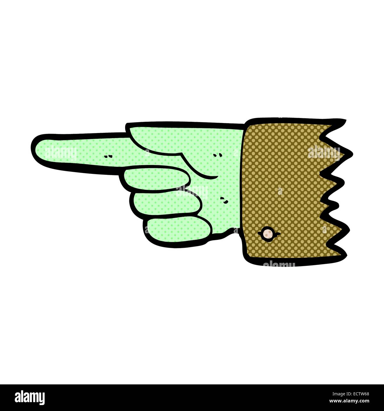retro comic book style cartoon pointing halloween hand symbol Stock ...