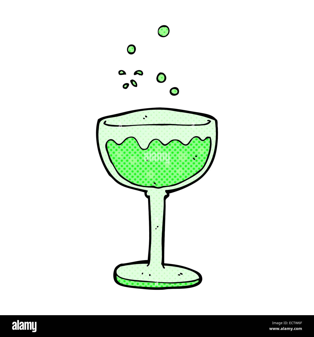 retro comic book style cartoon sparkling cocktail Stock Vector Image ...