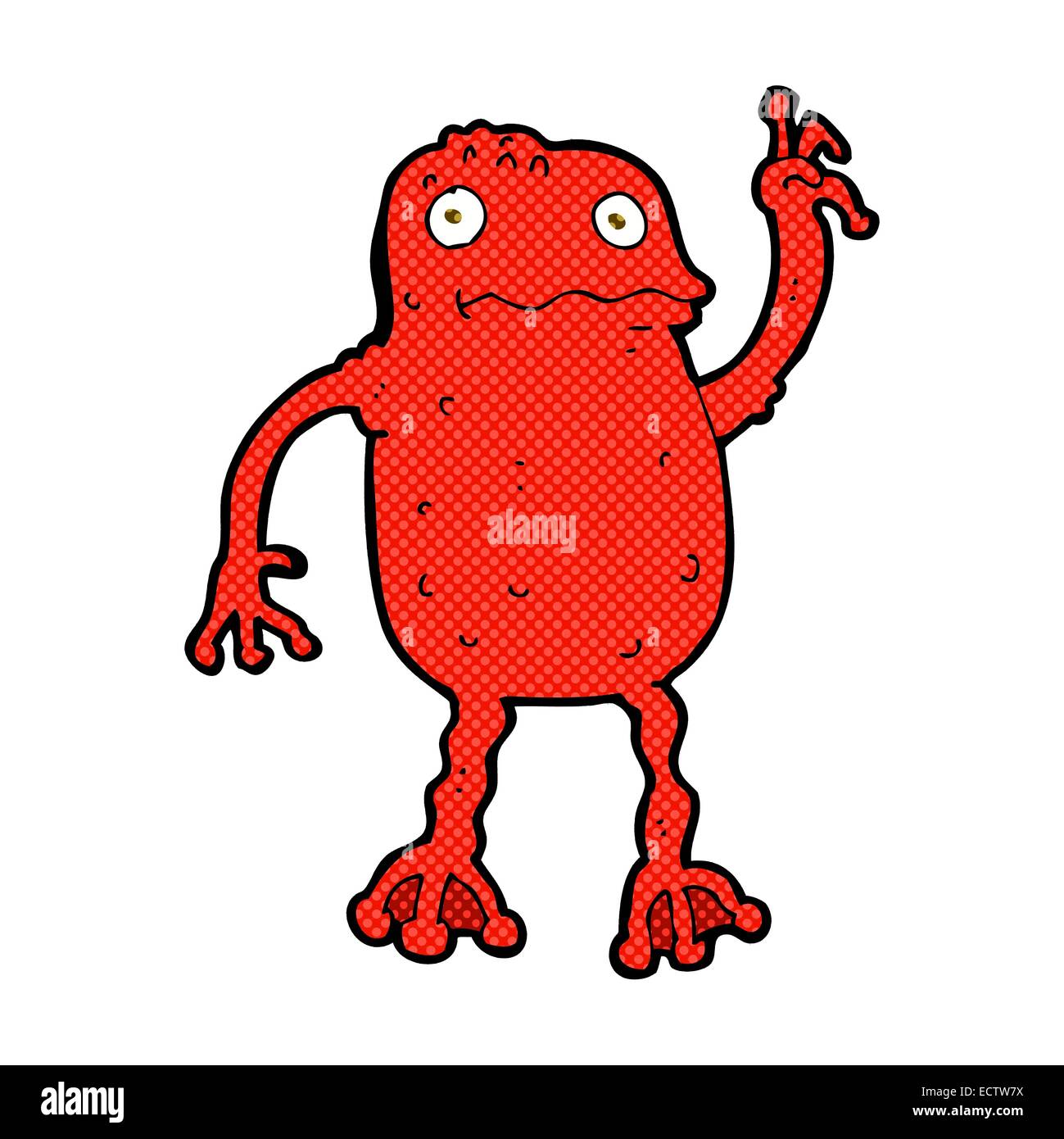 retro comic book style cartoon poisonous frog Stock Vector Image & Art ...