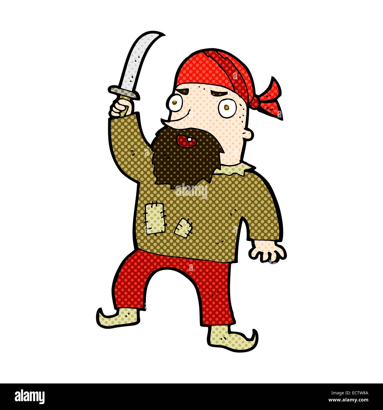 retro comic book style cartoon pirate Stock Vector Image & Art - Alamy