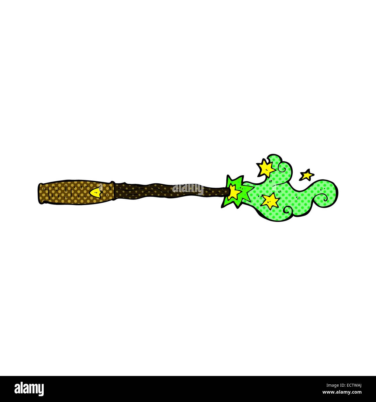retro comic book style cartoon magic wand Stock Vector Image & Art - Alamy