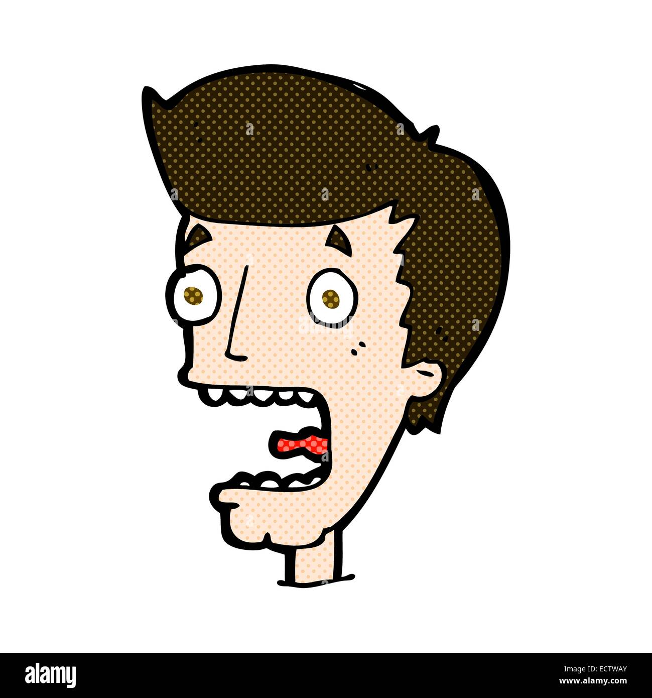 retro comic book style cartoon terrified man Stock Vector Image & Art ...