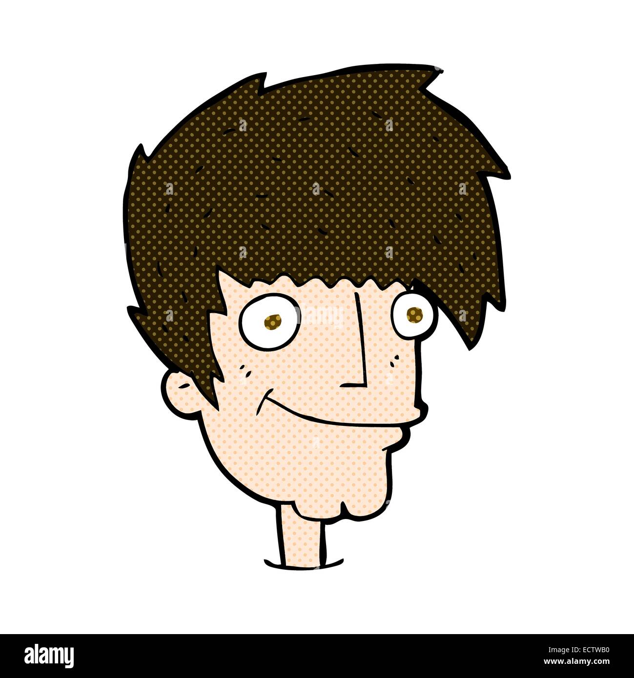 retro comic book style cartoon smiling man Stock Vector Image & Art - Alamy