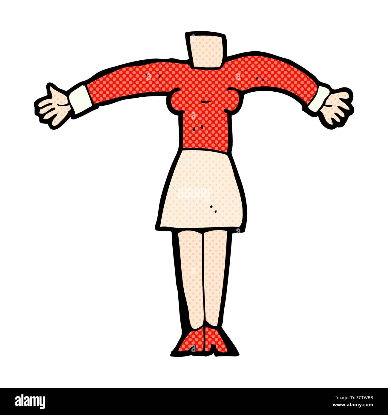 retro comic book style cartoon female body Stock Vector Image & Art - Alamy