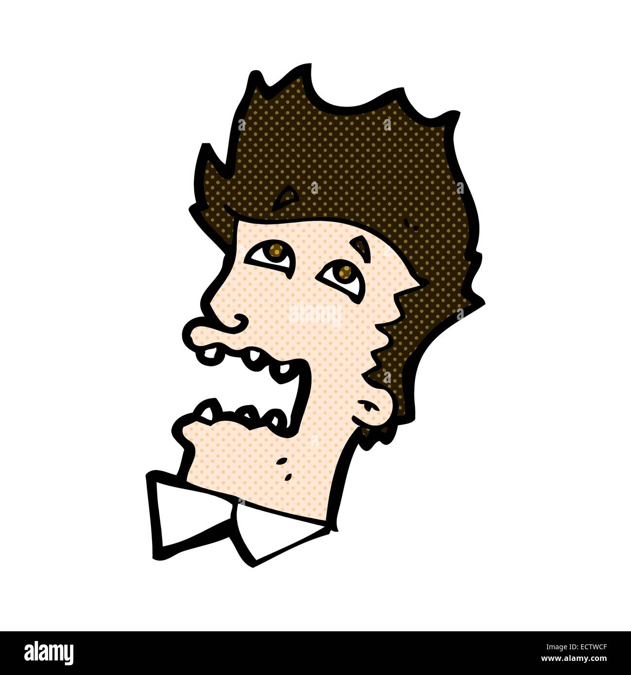 retro comic book style cartoon frightened man Stock Vector Image & Art ...