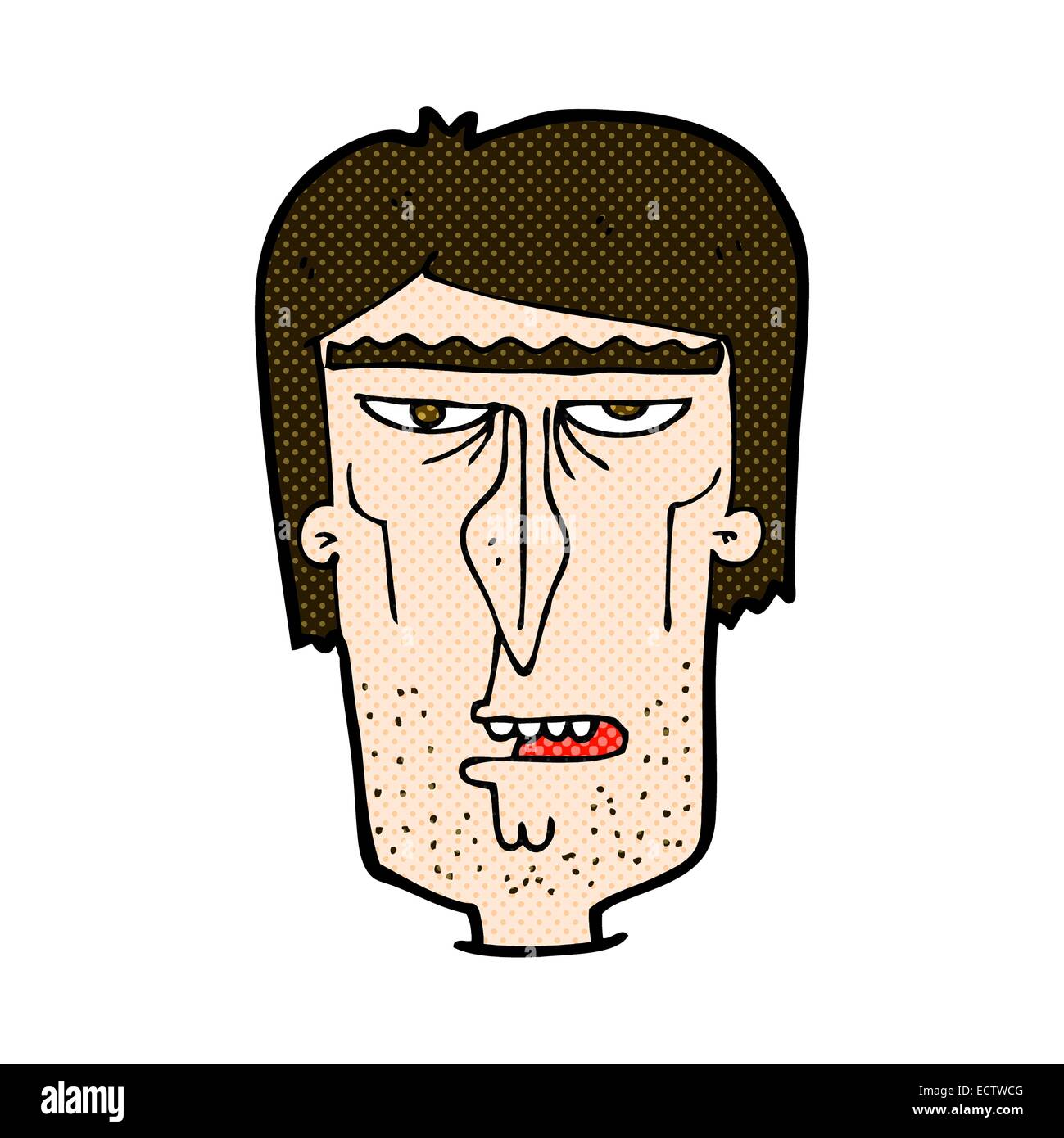 retro comic book style cartoon angry face Stock Vector Image & Art - Alamy