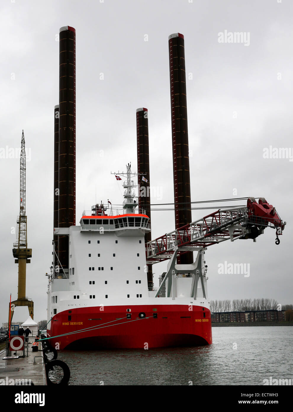 Rostock-Warnemuende, Germany. 18th Dec, 2014. The offshore service ship ...
