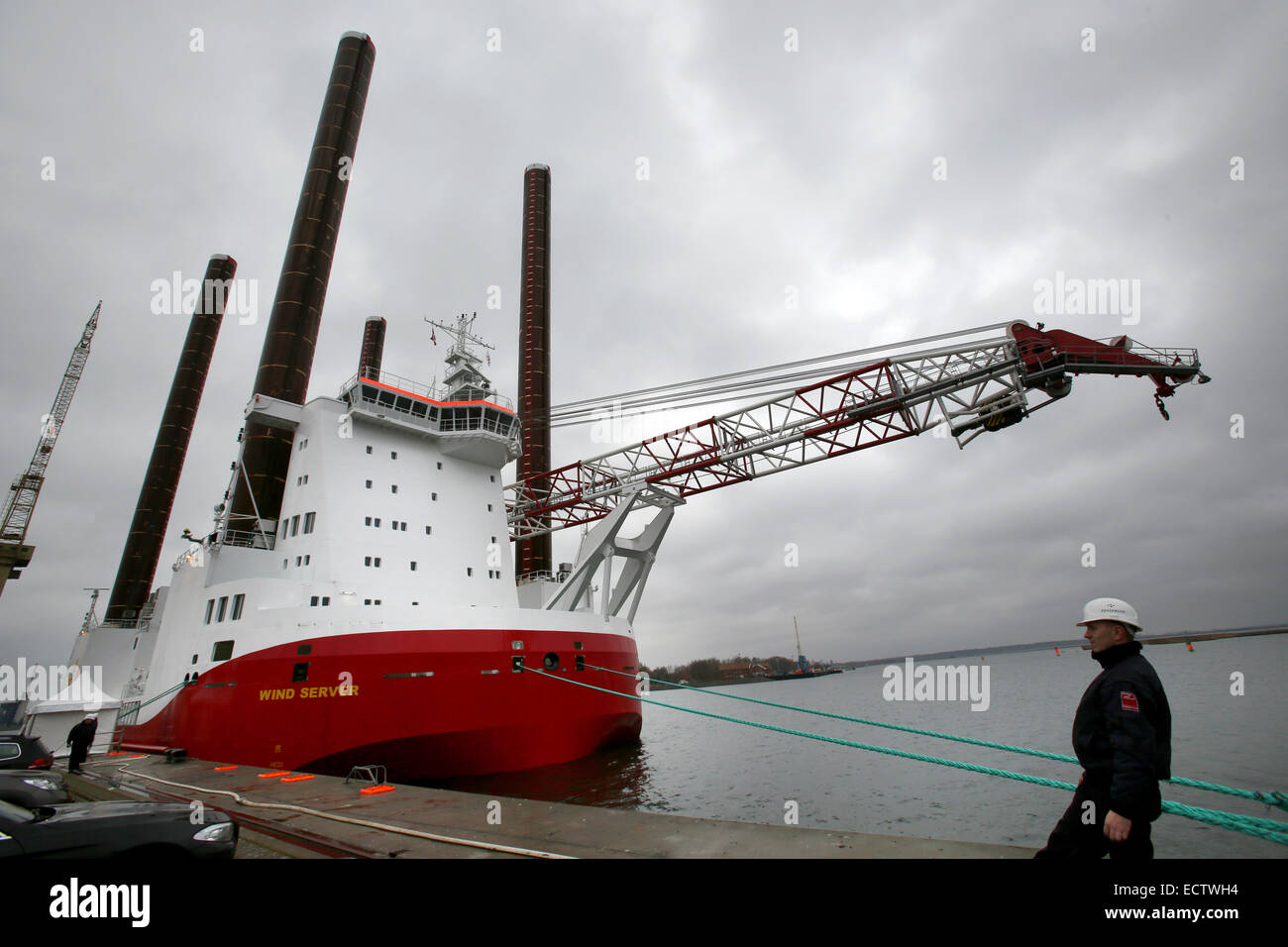 Rostock-Warnemuende, Germany. 18th Dec, 2014. The offshore service ship ...