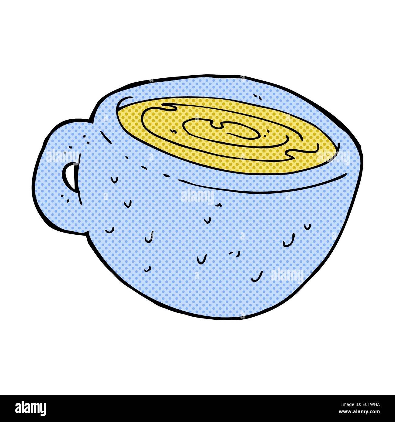 retro comic book style cartoon coffee cup Stock Vector Image & Art - Alamy