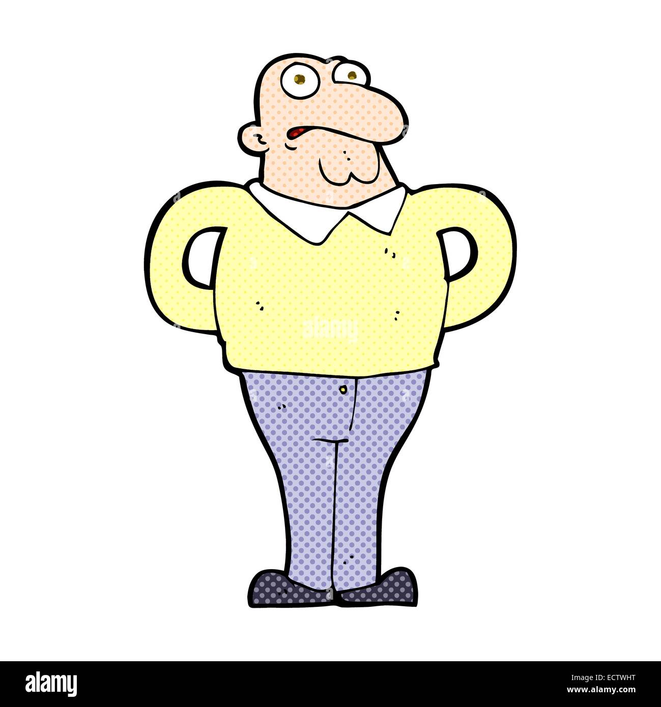 Cartoon style drawing worried man hi-res stock photography and images ...