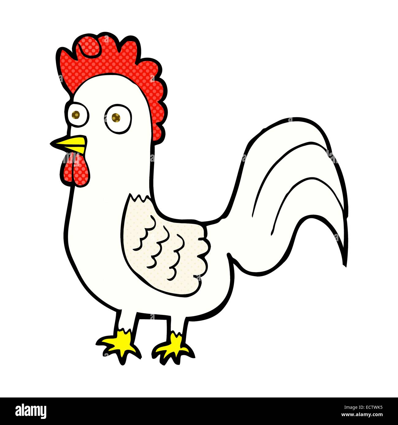 retro comic book style cartoon rooster Stock Vector Image & Art - Alamy