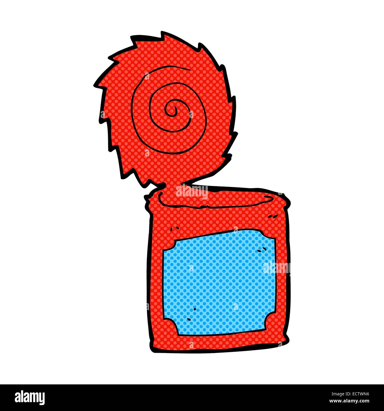 retro comic book style cartoon open tin can Stock Vector Image & Art ...