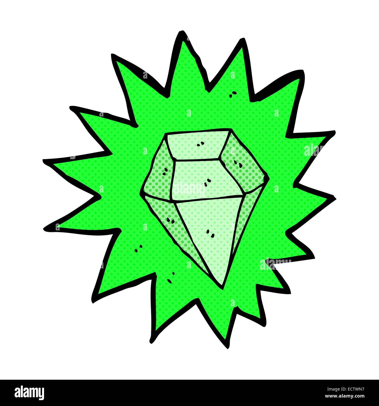 retro comic book style cartoon huge emerald Stock Vector Image & Art ...