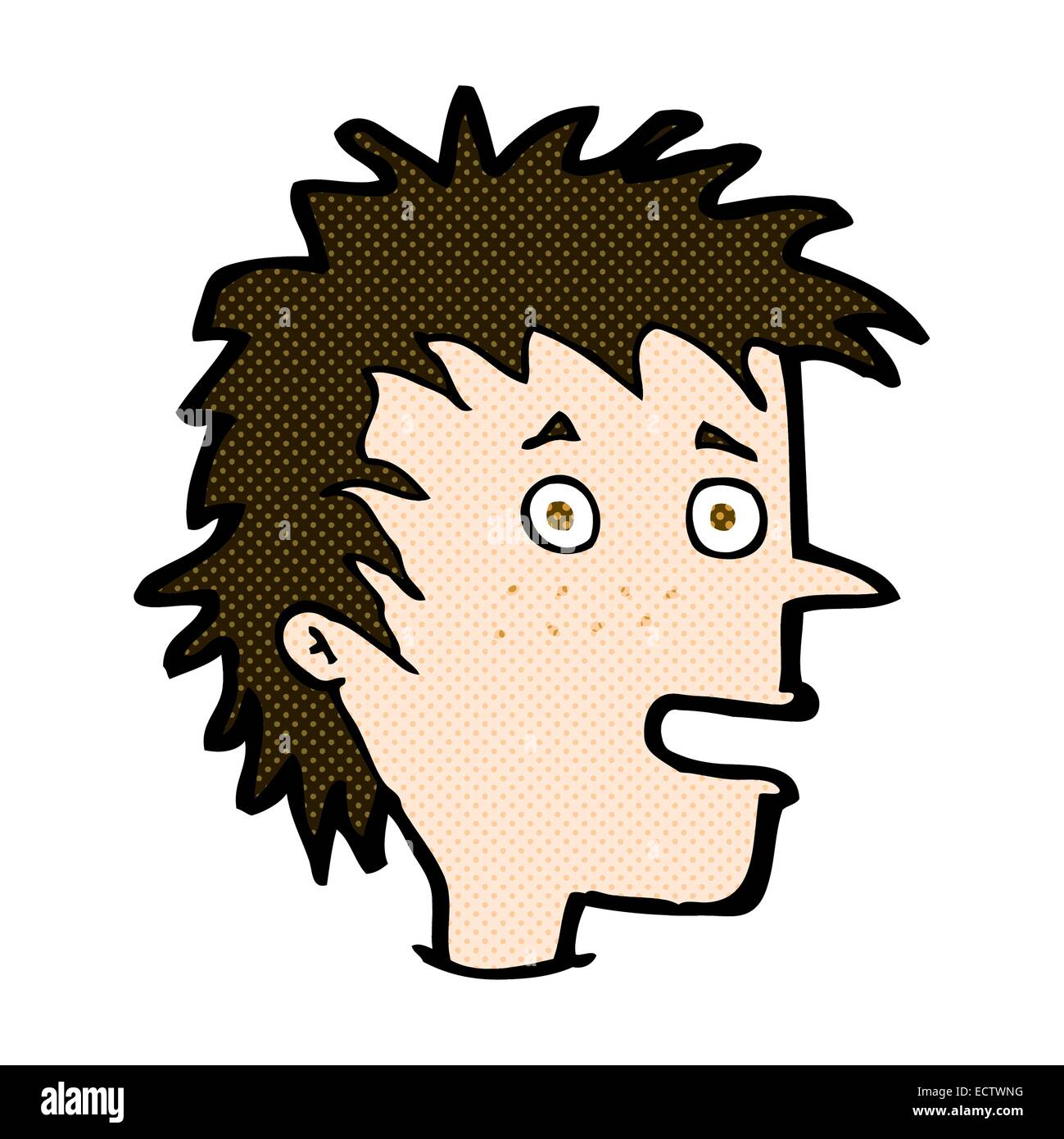 retro comic book style cartoon excited boy Stock Vector Image & Art - Alamy