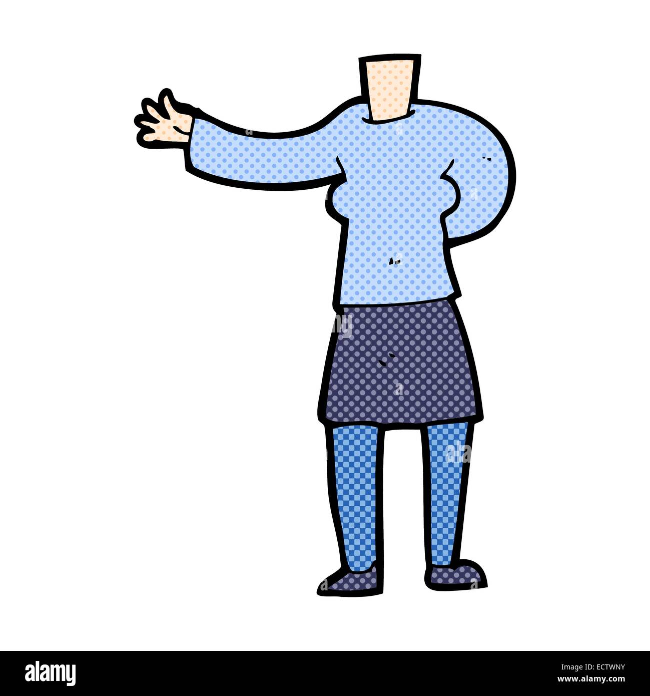 retro comic book style cartoon female body Stock Vector Image & Art - Alamy