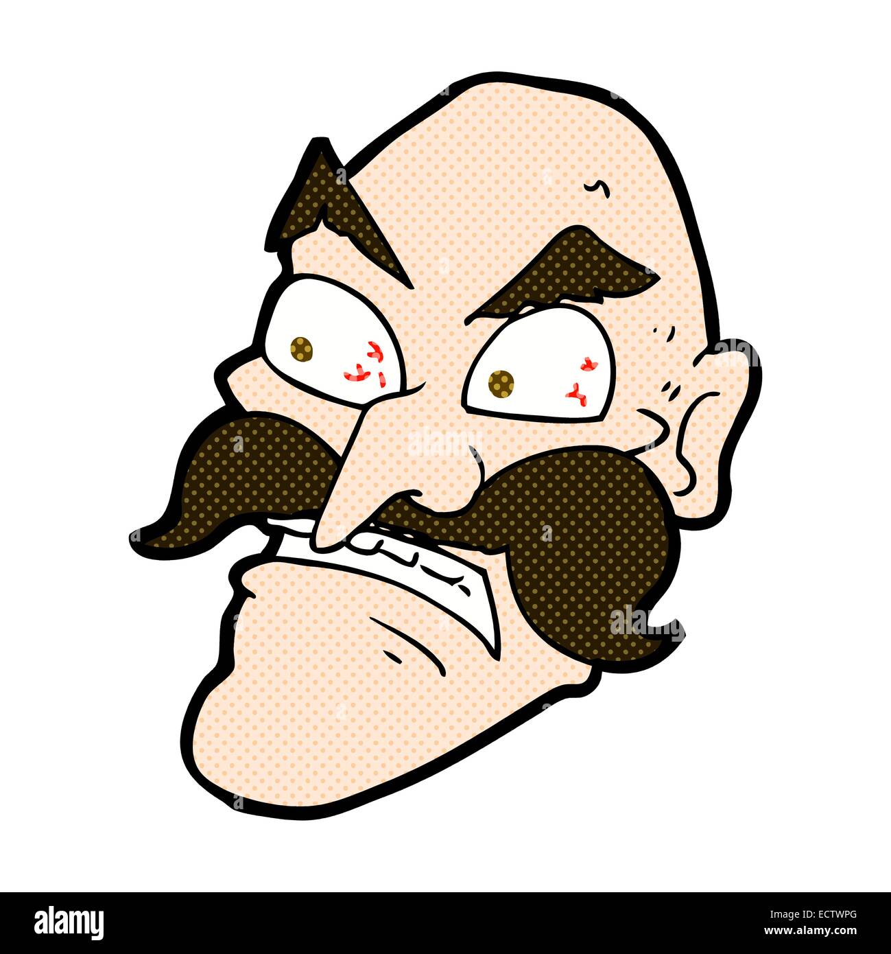 retro comic book style cartoon angry old man Stock Vector Image & Art ...