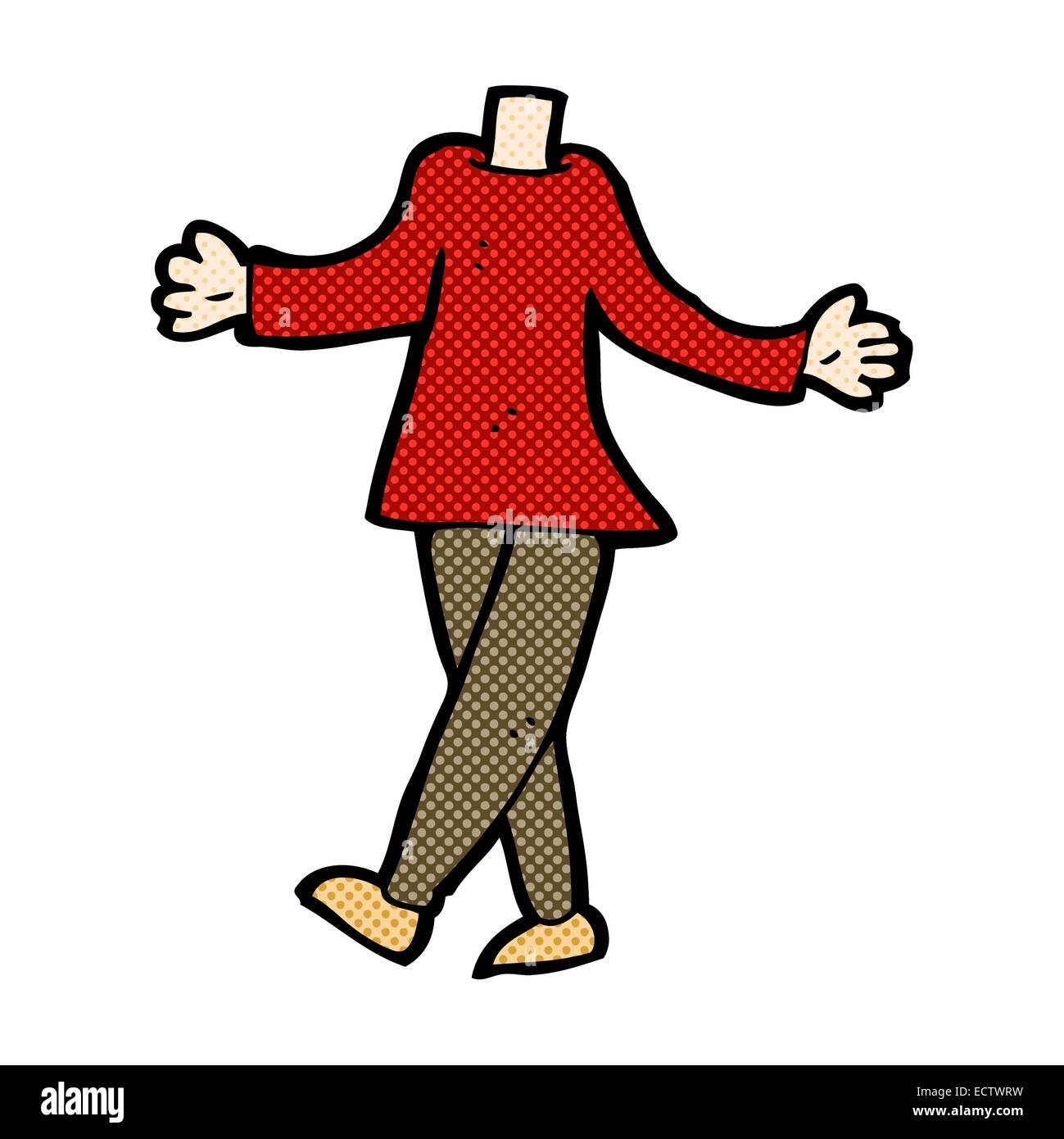 retro comic book style cartoon female body Stock Vector Image & Art - Alamy