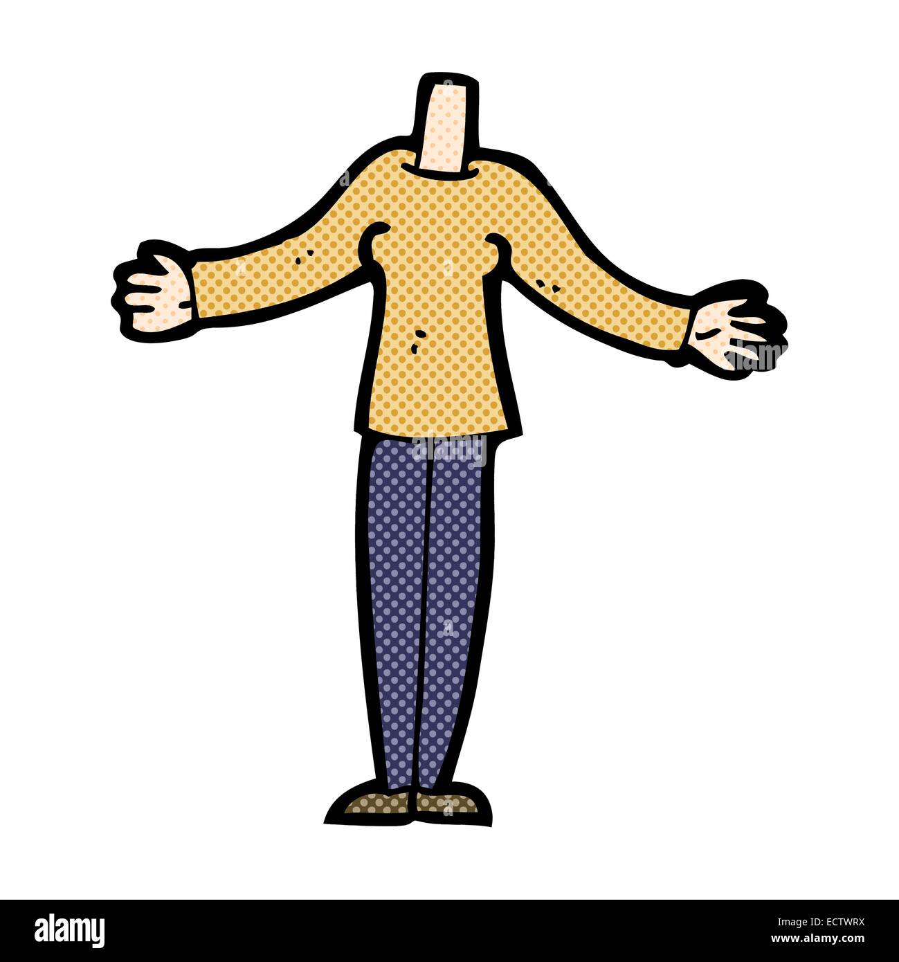 retro comic book style cartoon female body Stock Vector Image & Art - Alamy