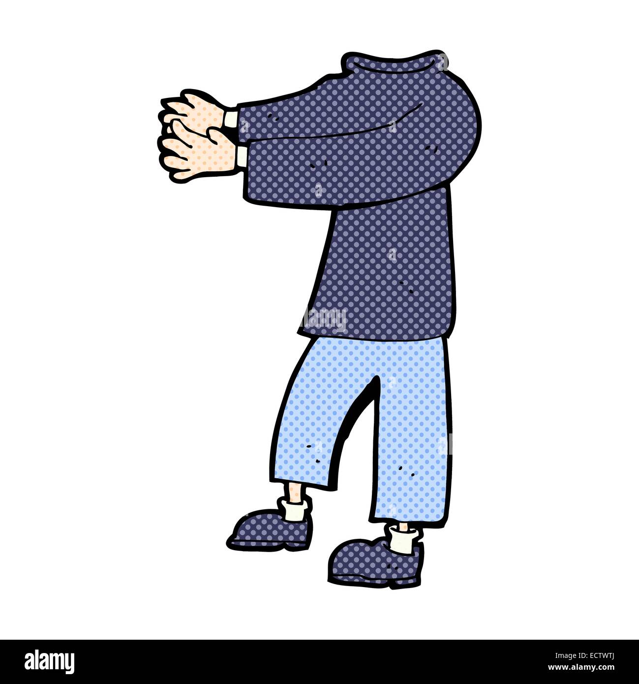retro comic book style cartoon headless body (mix and match retro comic ...