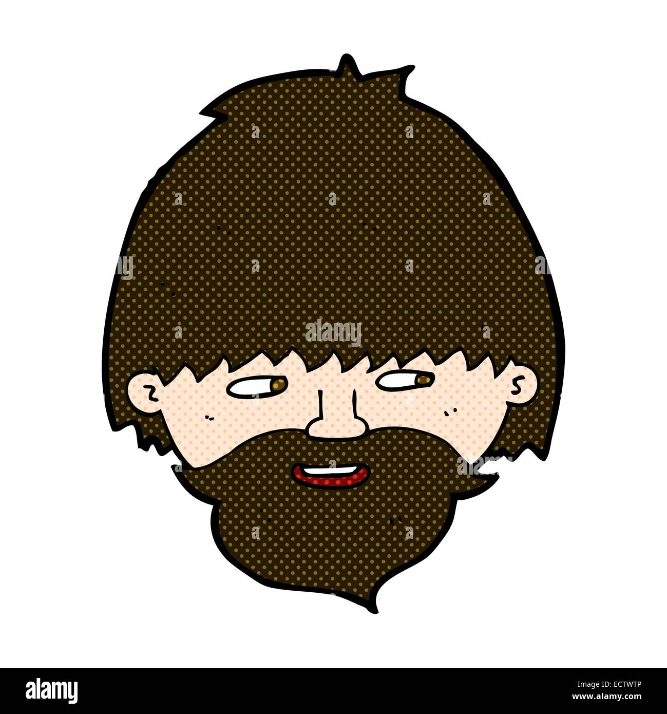 retro comic book style cartoon bearded man Stock Vector Image & Art - Alamy