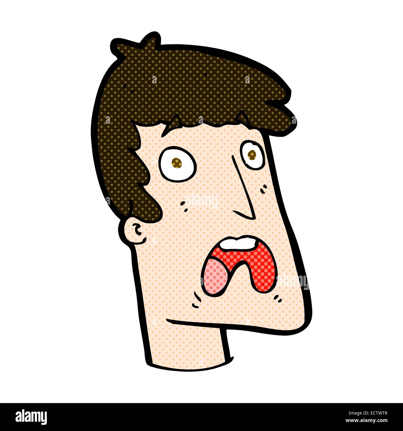 retro comic book style cartoon shocked man Stock Vector Image & Art - Alamy