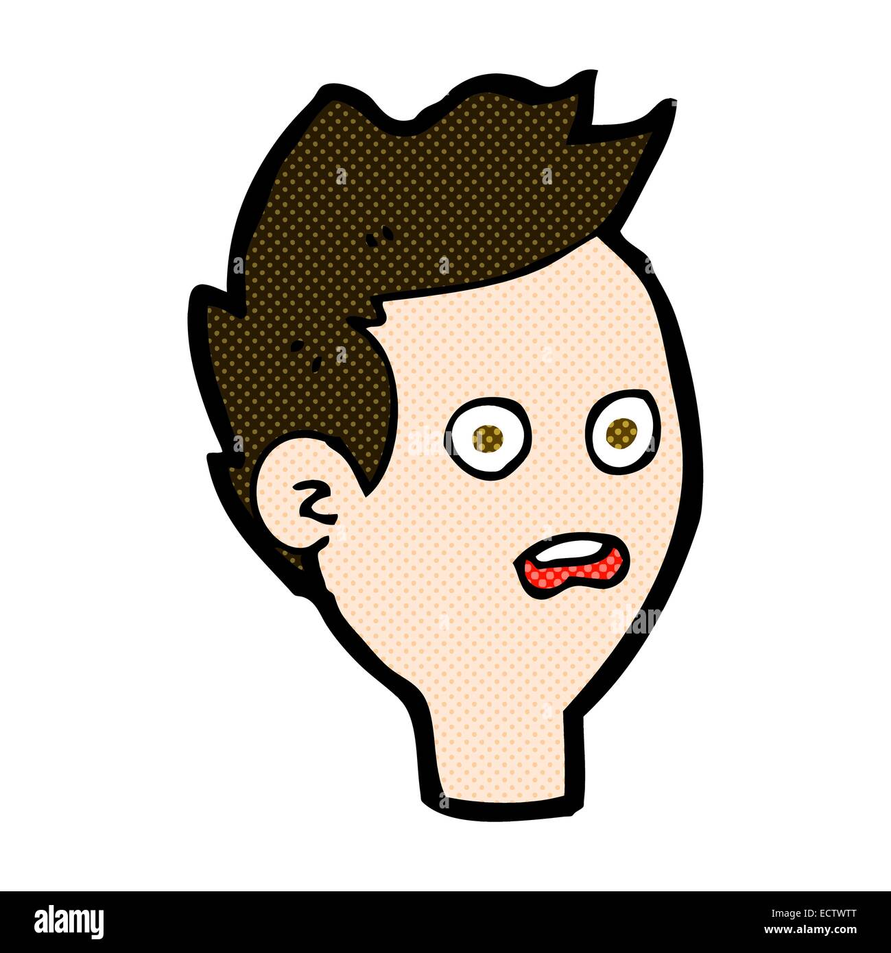 retro comic book style cartoon shocked man Stock Vector Image & Art - Alamy