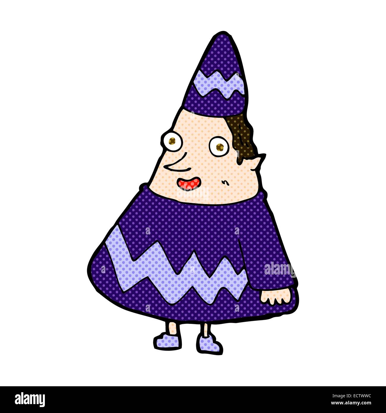 retro comic book style cartoon elf Stock Vector Image & Art - Alamy