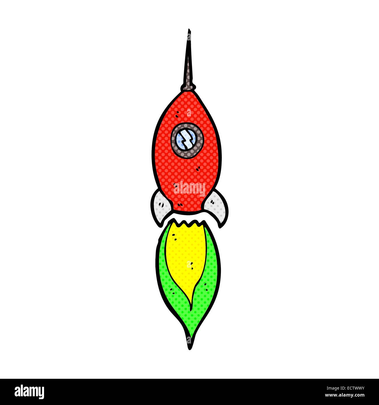 retro comic book style cartoon spaceship Stock Vector Image & Art - Alamy