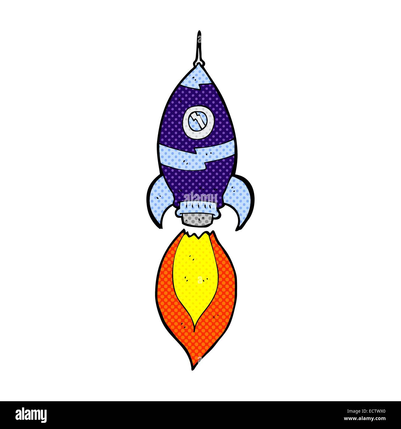 retro comic book style cartoon spaceship Stock Vector Image & Art - Alamy