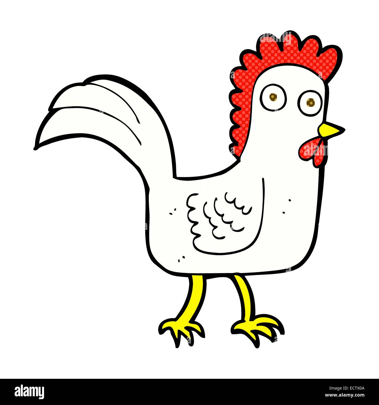 retro comic book style cartoon chicken Stock Vector Image & Art - Alamy