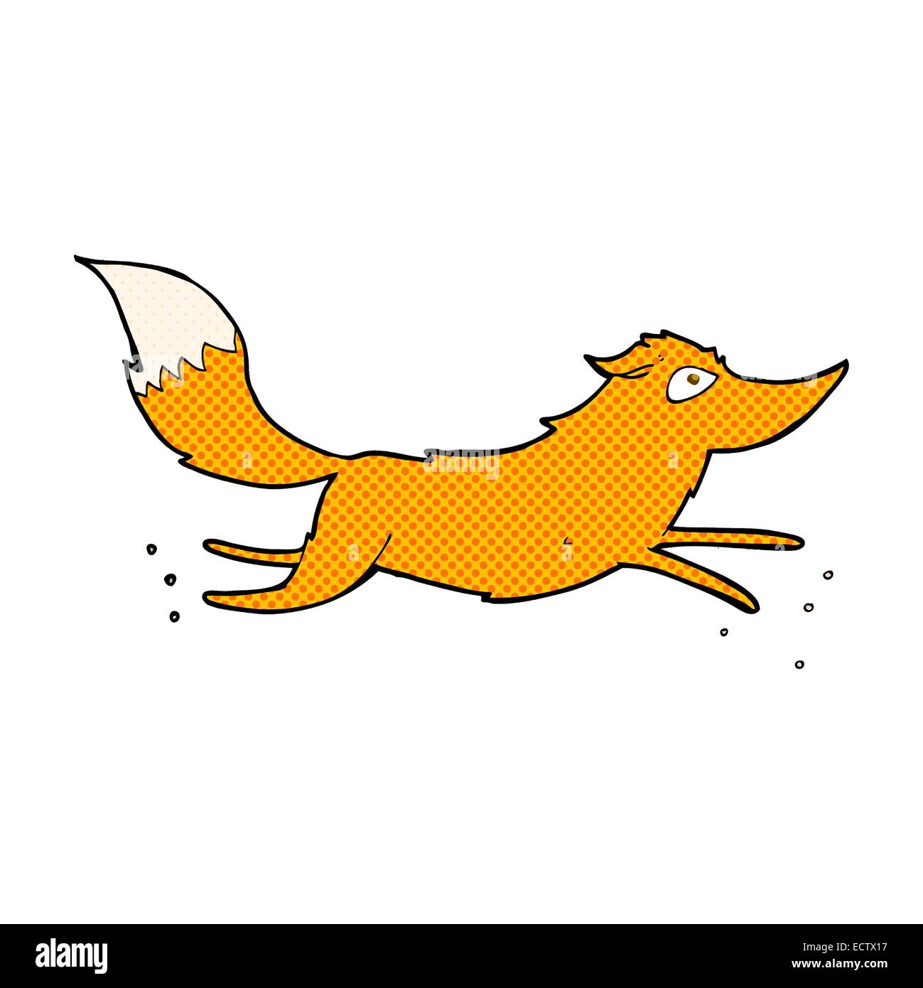 retro comic book style cartoon fox running Stock Vector Image & Art - Alamy