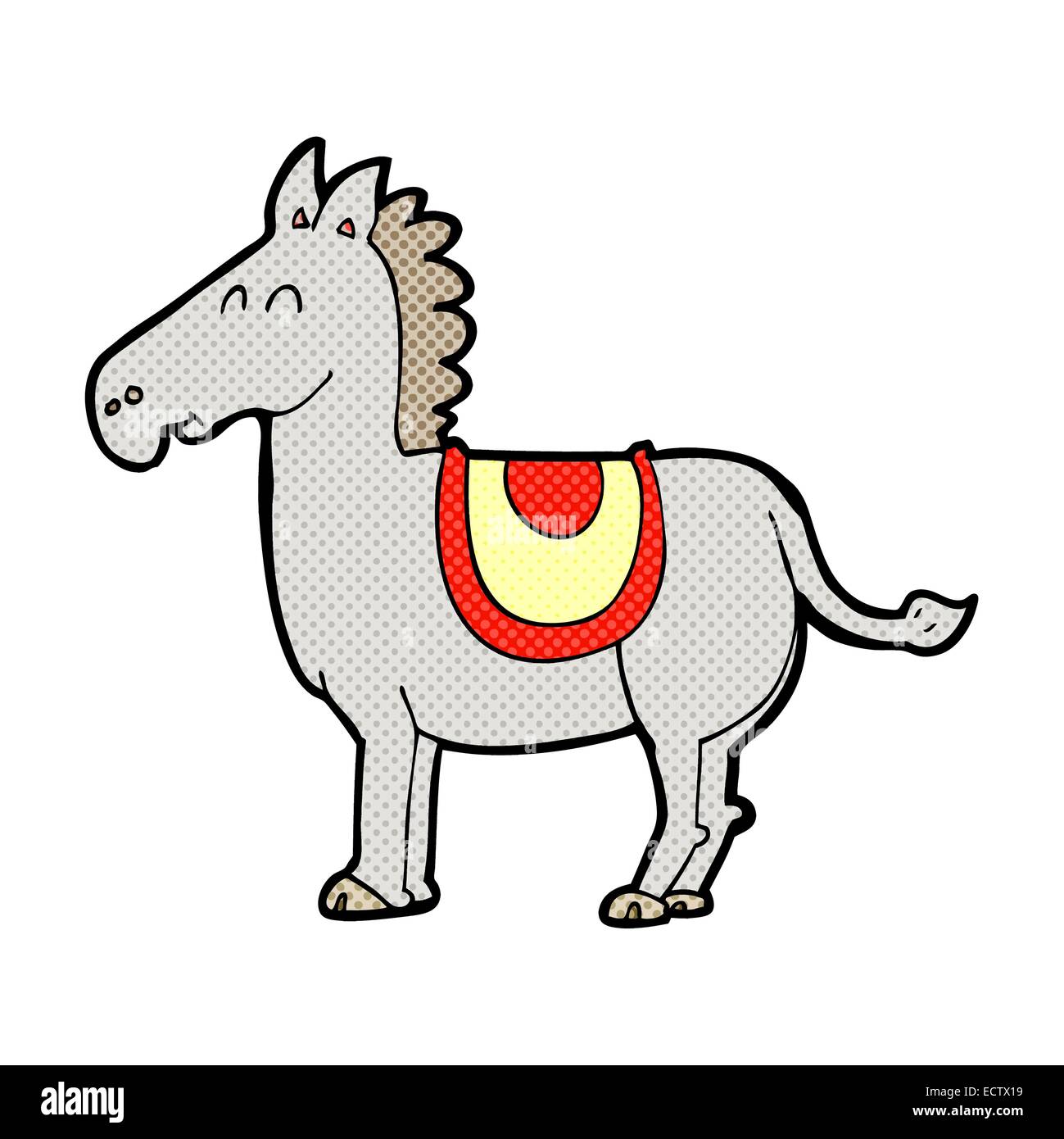 retro comic book style cartoon donkey Stock Vector Image & Art - Alamy