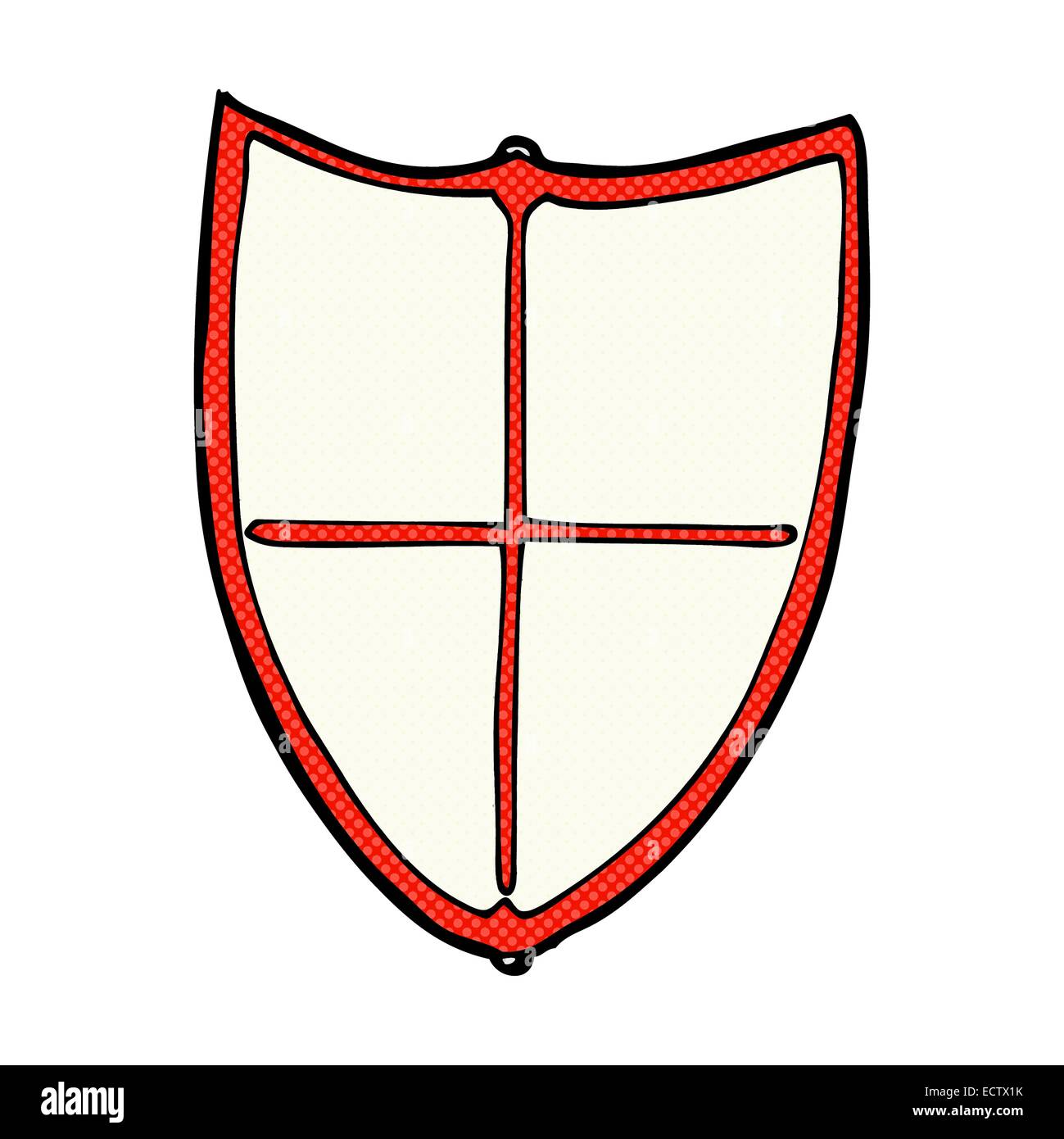 retro comic book style cartoon heraldic shield Stock Vector Image & Art ...