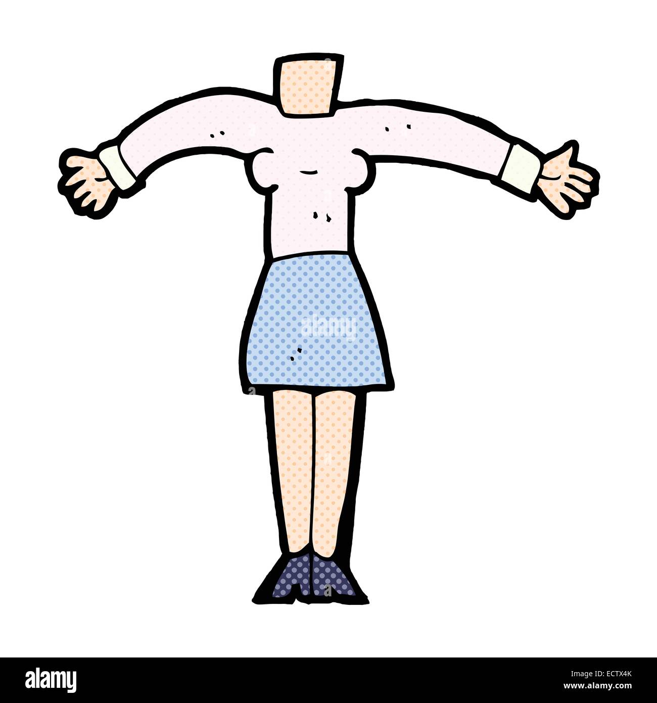 retro comic book style cartoon female body Stock Vector Image & Art - Alamy