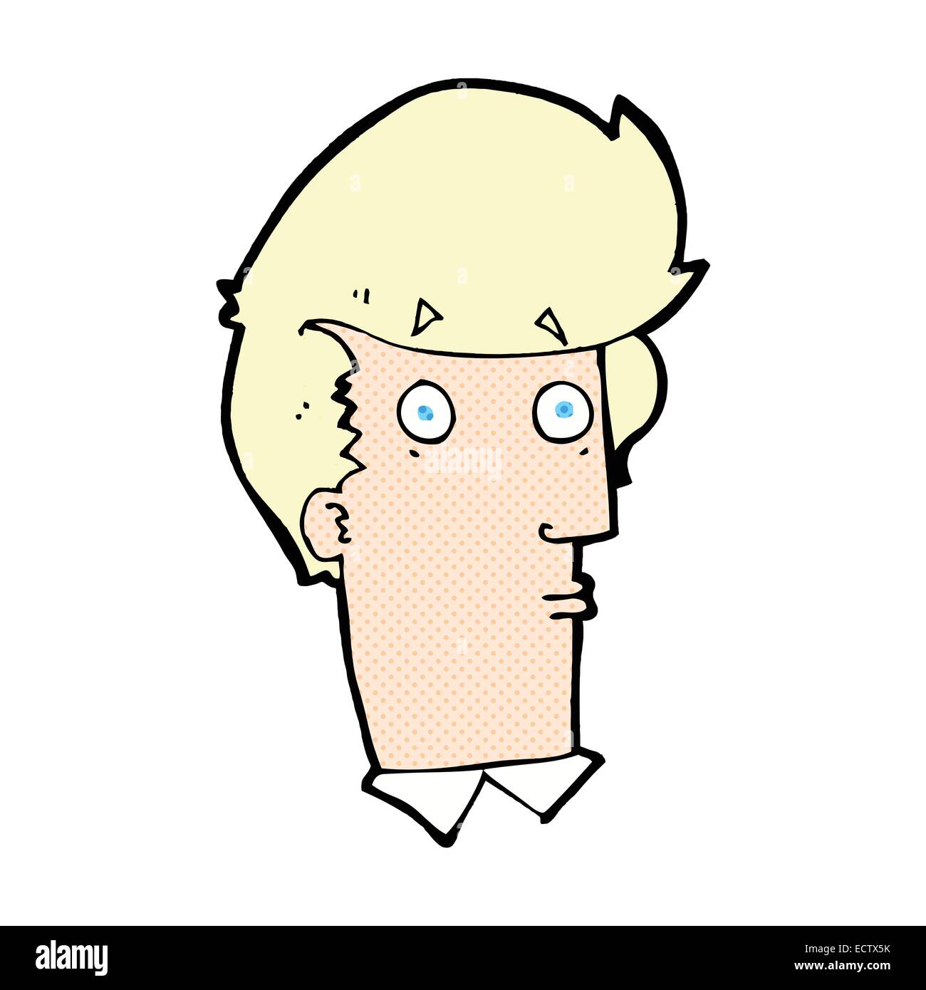 retro comic book style cartoon surprised expression Stock Vector Image ...