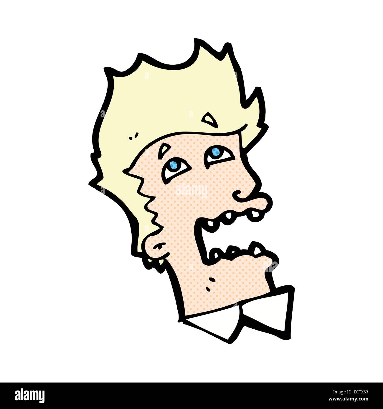 retro comic book style cartoon frightened man Stock Vector Image & Art ...