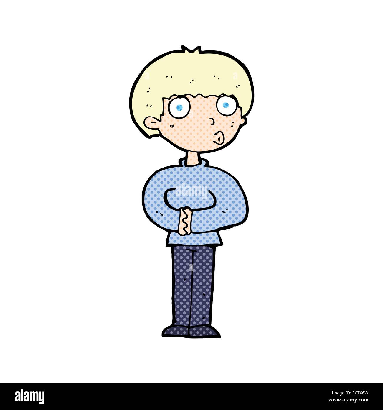 retro comic book style cartoon curious man Stock Vector Image & Art - Alamy