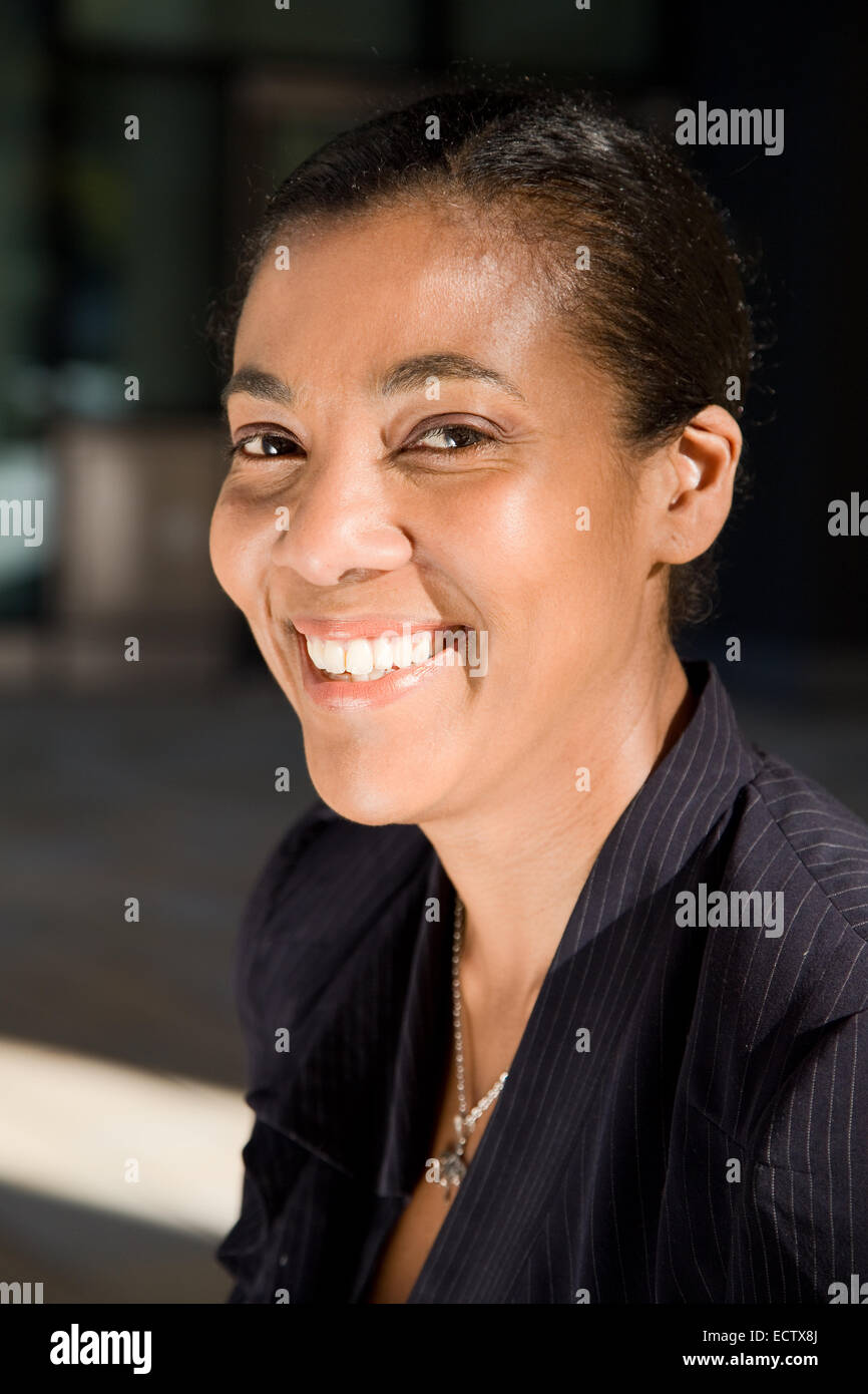 Happy ethnic business woman hi-res stock photography and images - Alamy