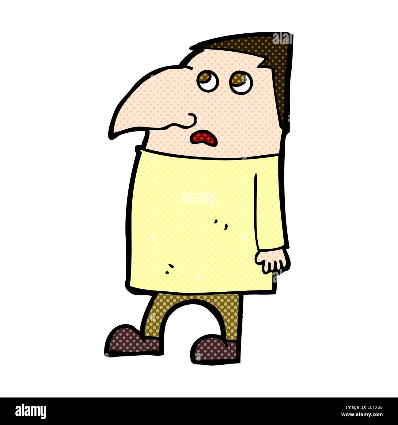 Cartoon style drawing worried man hi-res stock photography and images ...