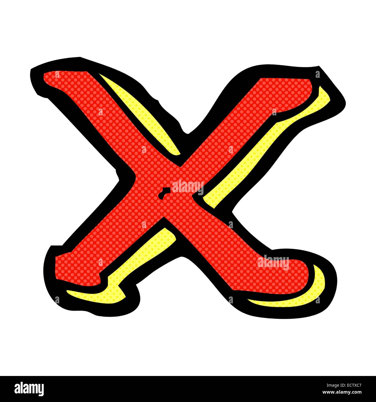 retro comic book style cartoon letter X Stock Vector Image & Art - Alamy