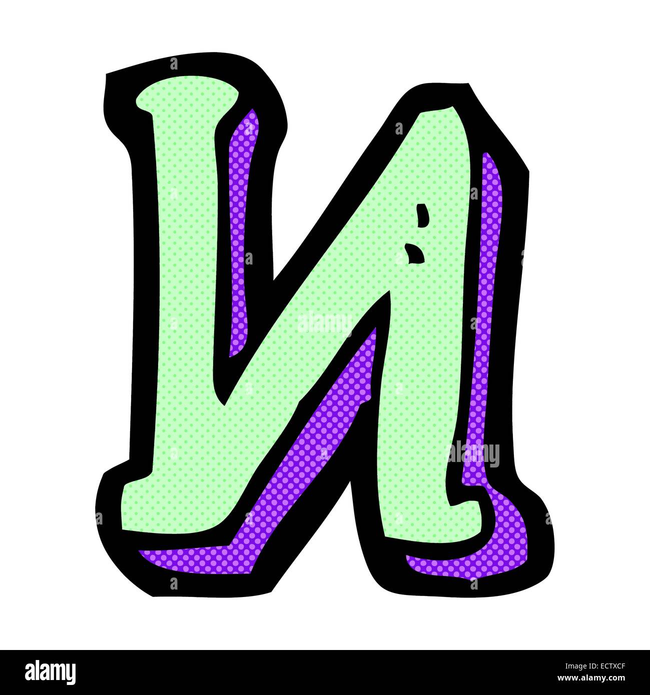 retro comic book style cartoon letter N Stock Vector Image & Art - Alamy