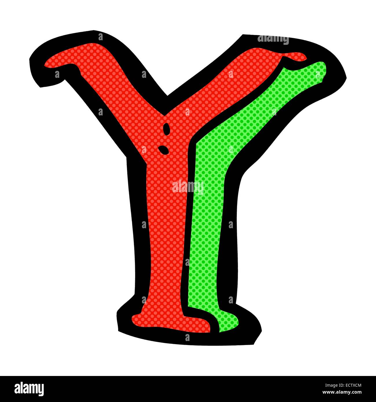 retro comic book style cartoon letter Y Stock Vector Image & Art - Alamy