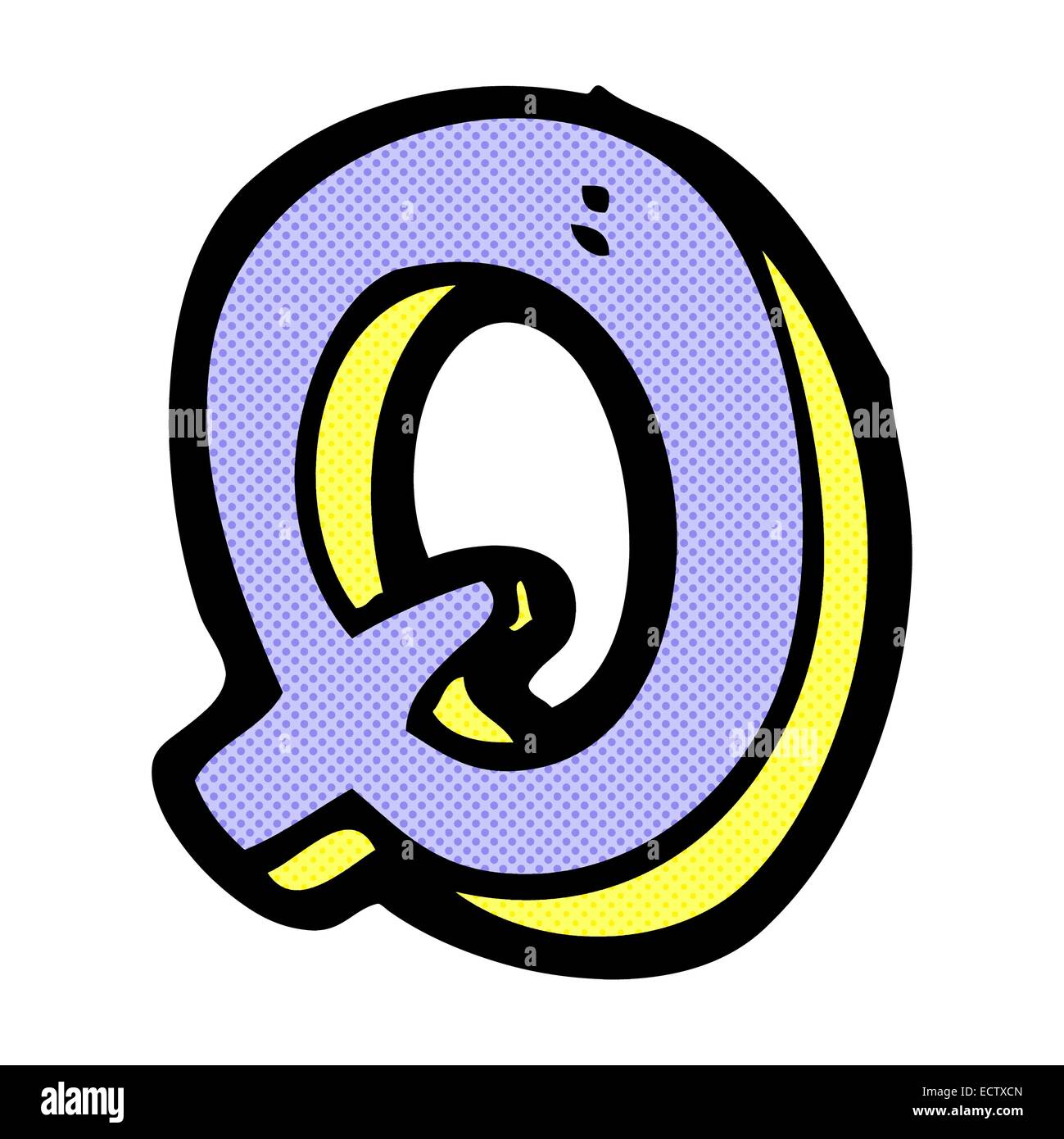 retro comic book style cartoon letter Q Stock Vector Image & Art - Alamy