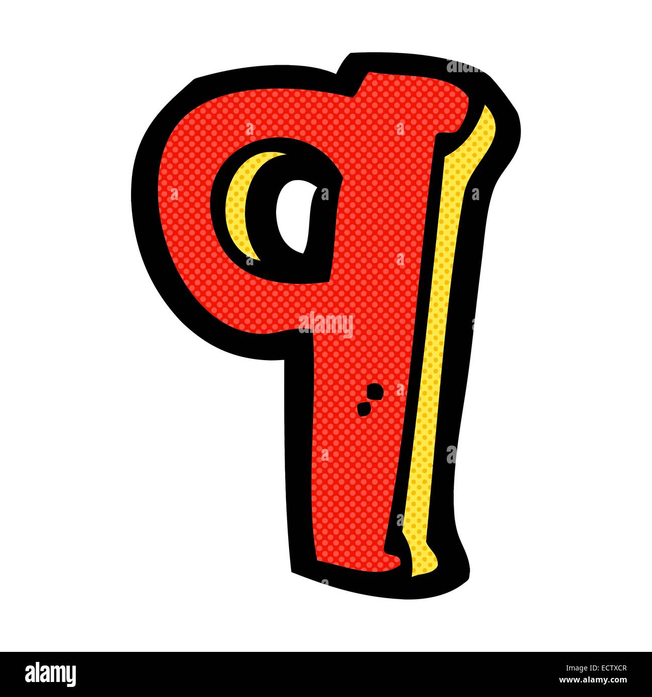 retro comic book style cartoon letter P Stock Vector Image & Art - Alamy